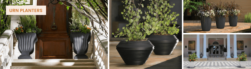 Large Urn Planters for Outdoor Patios, Lawns & Landscapes